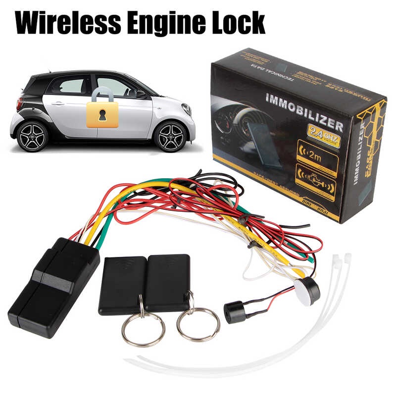 2.4GHz Anti-Hijacking Car Alarm System Immobilizer Smart RFID Key Anti ...