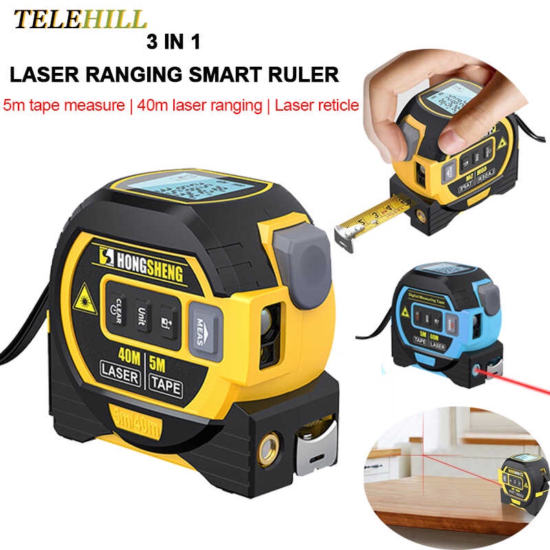 3 Sa 1 40m/60m Laser Tape Measure Rangefinder LCD Display Intelligent ...