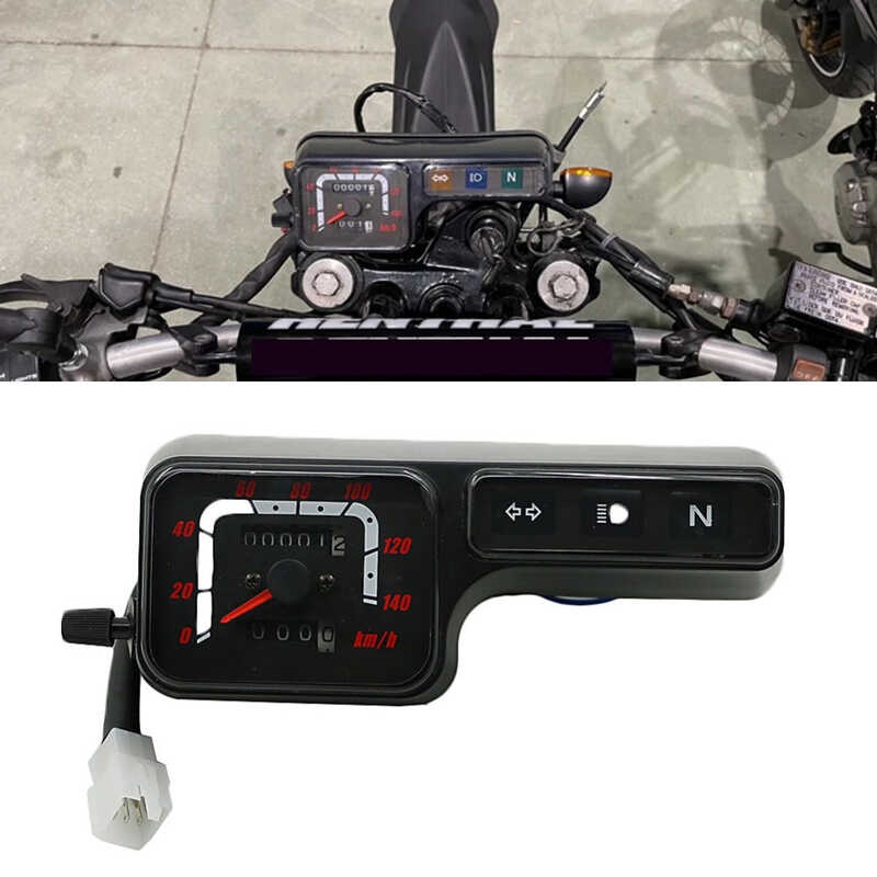 Digital Motorcycle Speedometer Kilometer Gauge Tachometer Assembly Para ...