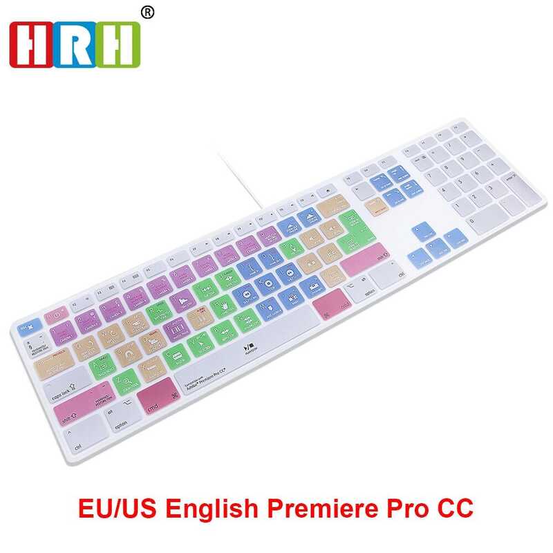 HRH Adobe Premiere Pro CC Hotkey Shortcut Keyboard Cover Skin For Apple ...