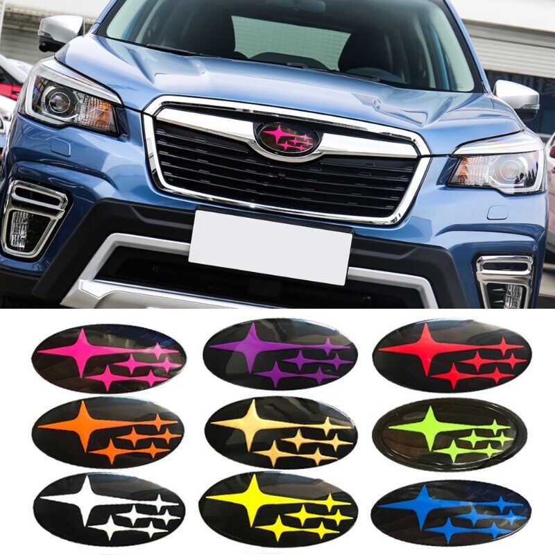 2Pcs/Set Car Front Grill And Rear · Emblem Cover Auto Modified Badge ...