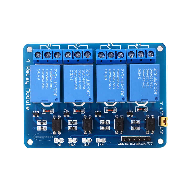 4-way relay module with optocoupler isolation microcontroller expansion ...