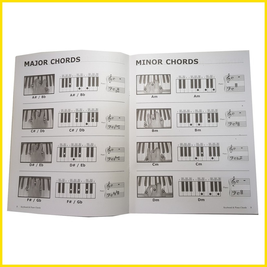 Keyboard and Piano Chords Book, Piano Chord Book, Piano Chordbook ...