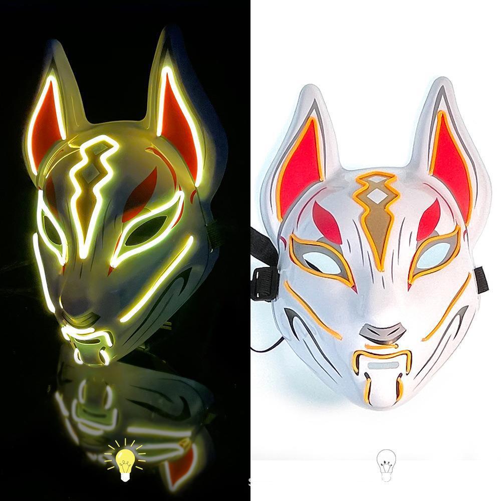 Fort Night Sky Fox Luminous LED Fox Mask Tik Tok Same Style Headgear ...