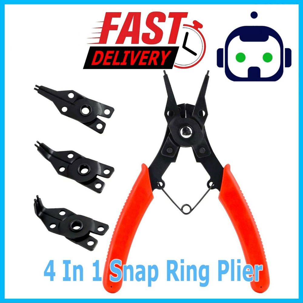 4pcs/set Circlip Pliers Internal External Curved Snap Ring Pliers ...