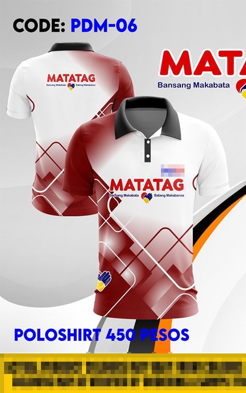 【Ready Stock】MATATAG UNIFORM SUBLIMATION CODE-PDM-06 Polo Shirt WITH ...