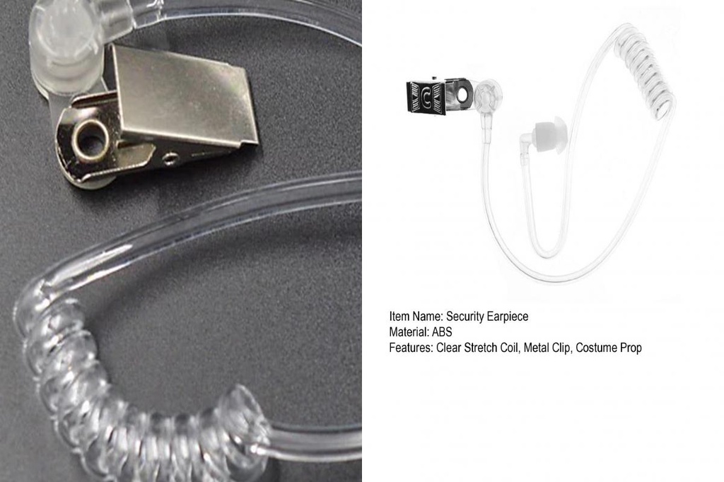 Skym* Security Earpiece Earpiece with Metal Clip Agent Earpiece Stretch ...