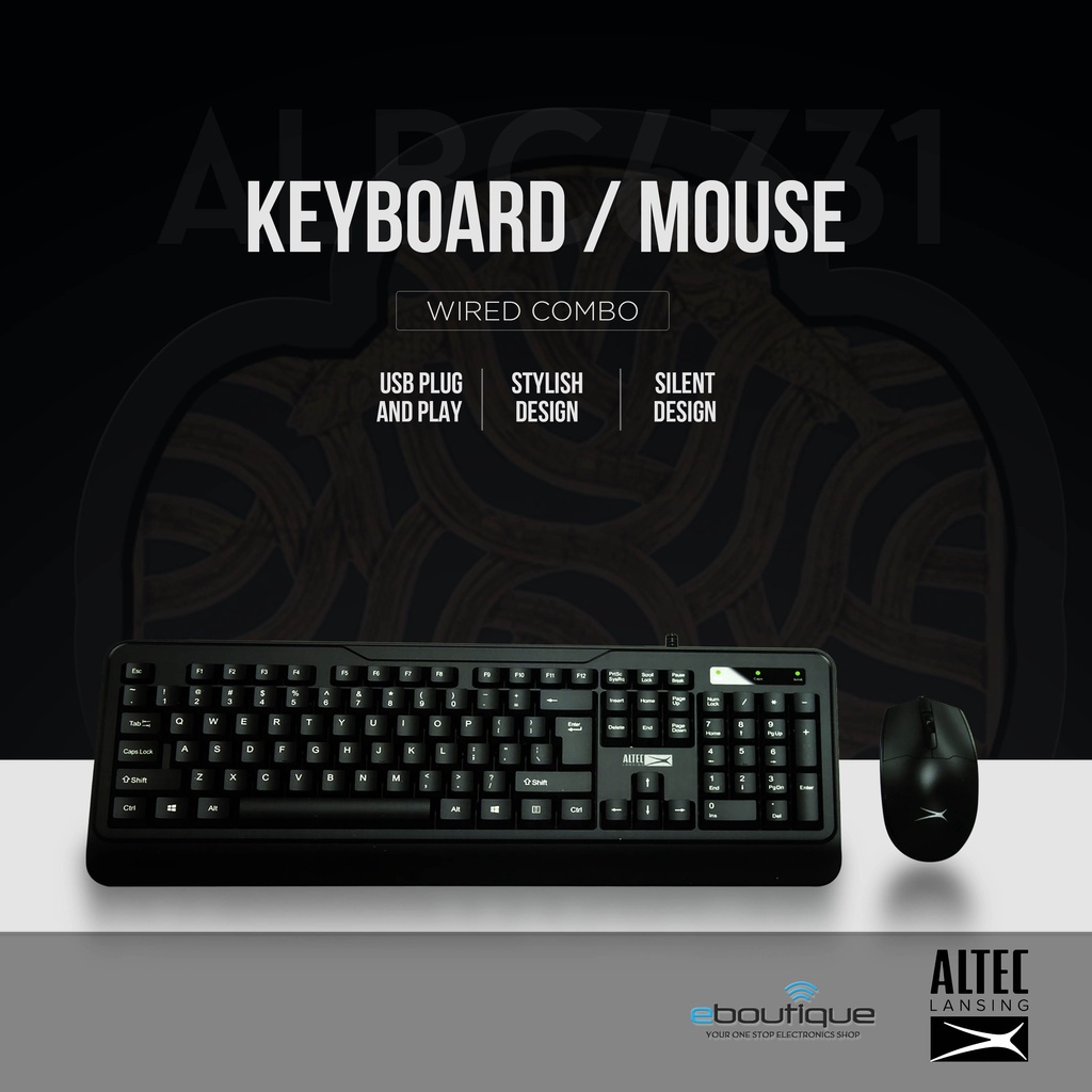 ♞Altec Lansing Keyboard And Mouse Combo For Computer (Albc6331 ...