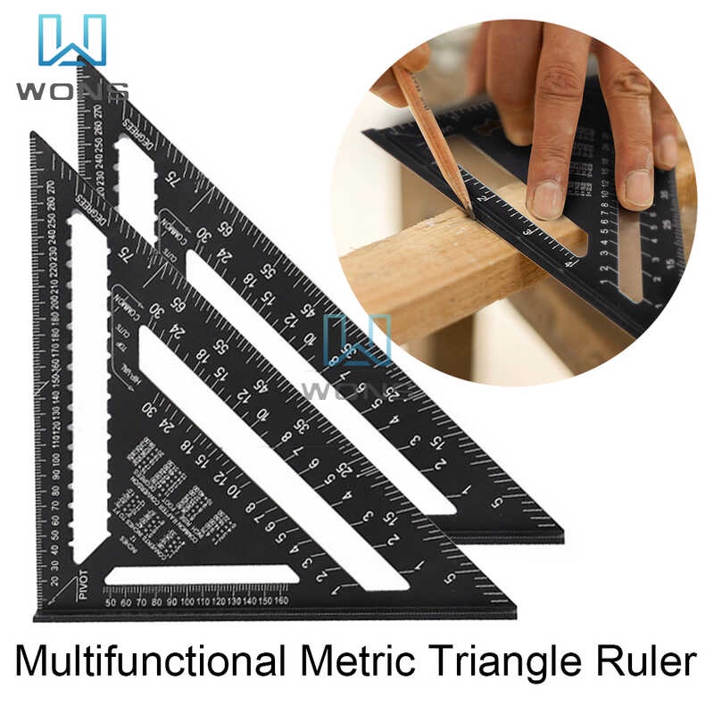 Triangle Ruler 7inch 12inch Aluminum Alloy Angle Protractor Speed ...