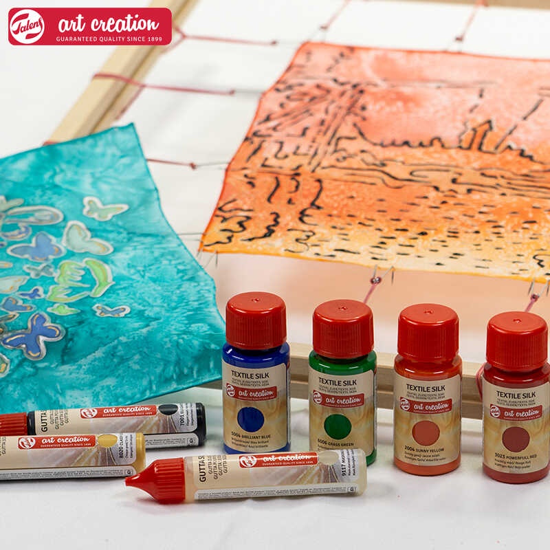 Talens TEXTILE SILK Acrylic Paint 50ml pintura ng tela para sa damit ...