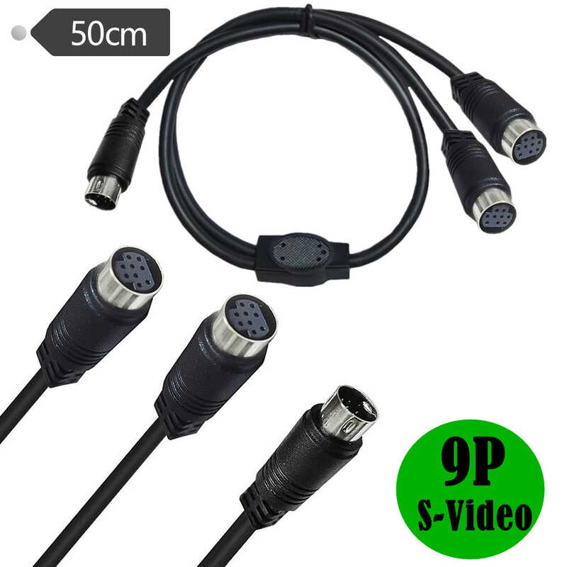 Mini DIN 9-Pin Splitter Y Adapter Cable, Mini Din 9 Core Audio/Video ...