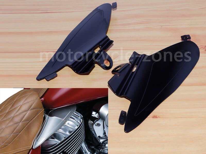 Motorcycle Black Reflective Saddle Shields Heat Air Deflector Para sa ...