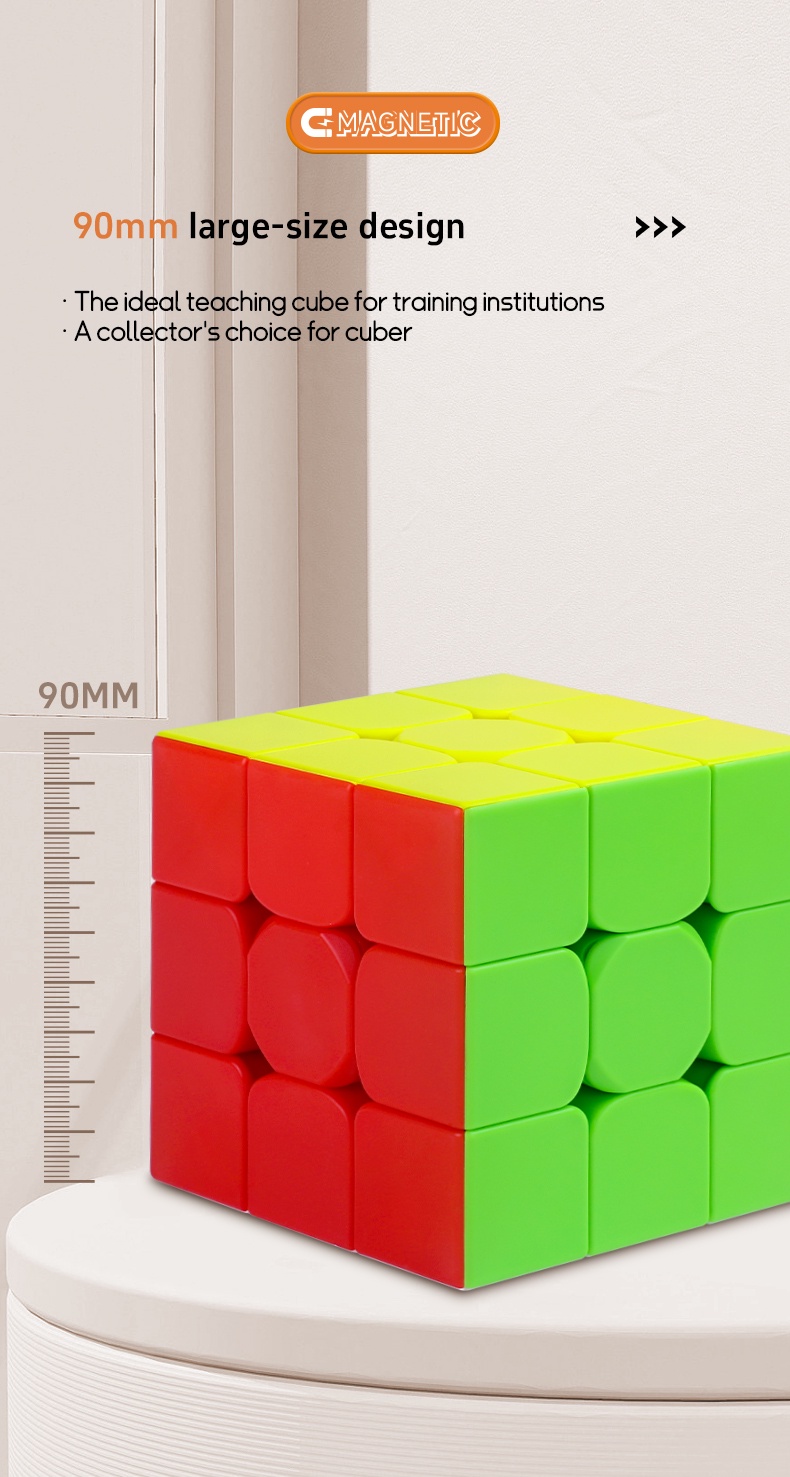 QiYi 9cm Magnetic Magic Cube QiMeng PLUS Speedcube 3x3x3 Professional 3 ...