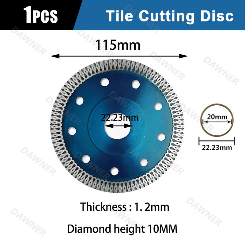 105mm/115mm Turbo Marble Tile Cutting Disc 5 inch Granite Porcelain ...