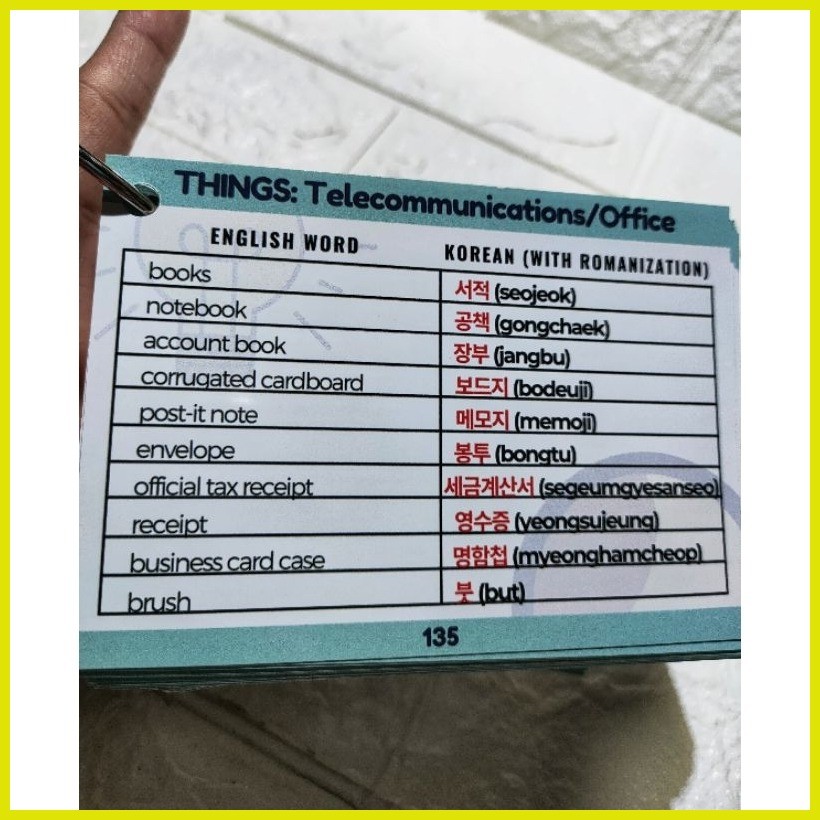 Complete Set of Korean Flashcards with Lessons and Conjugation Rules ...