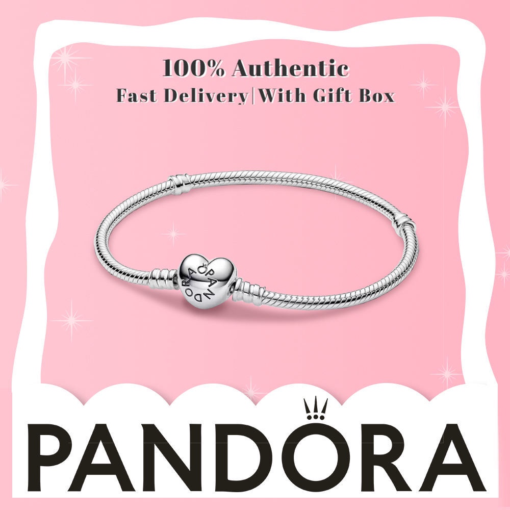 Pandora Moments Heart Buckle Silver Bracelet 590719 S925 DIY 100% ...