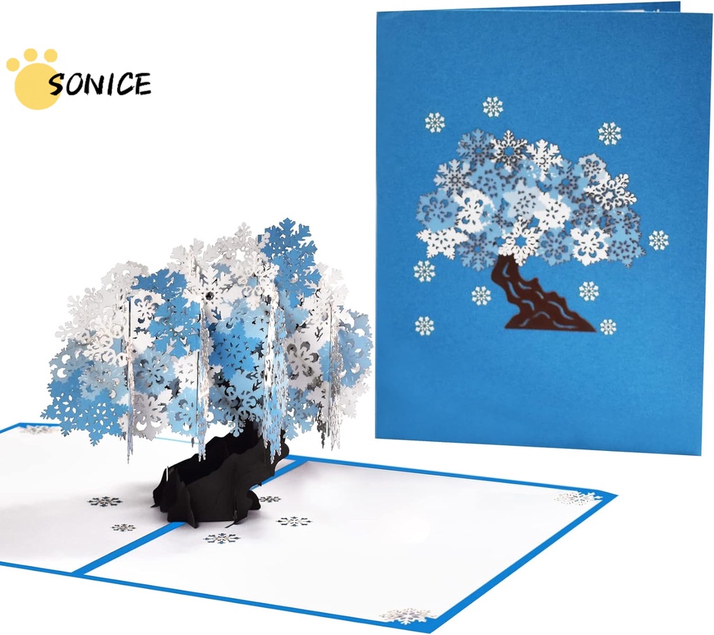 Snowflake Pop Up Card 3D Greeting Card Birthday Card Pop Up Christmas ...