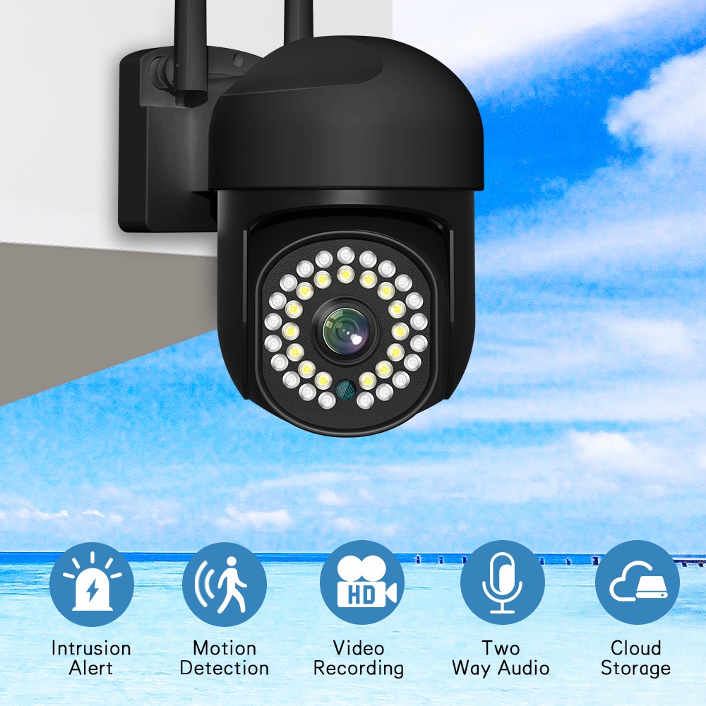 5MP PTZ IP Camera 5G WiFi Tuya Smart Life Outdoor Waterproof Human ...