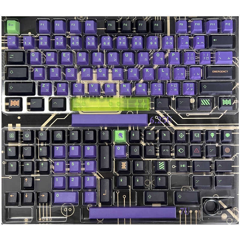 134 Keys EVA Cherry Profile G Mecha-01 Keycaps PBT Dye Sublimation ...