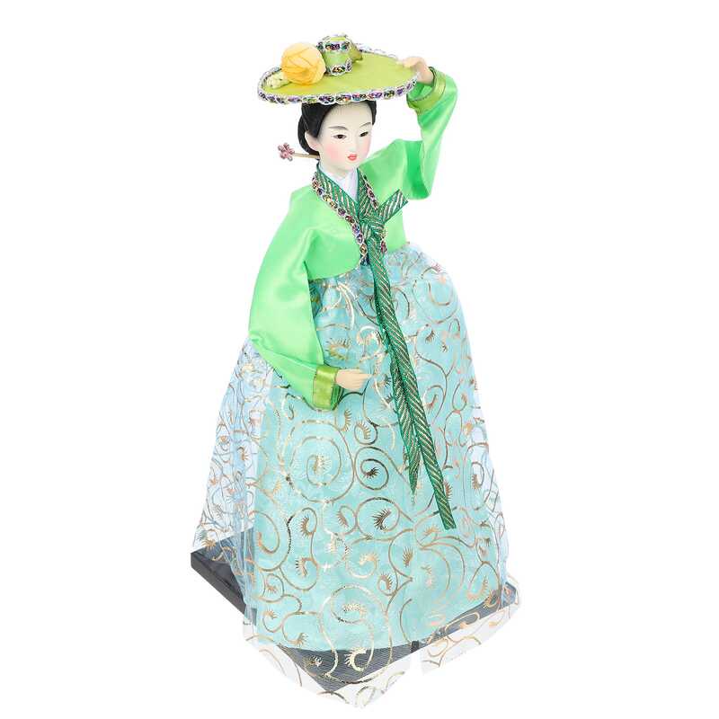 Handmade Desktop Korean Decor Style Miniature Toys Hanbok Dress ...