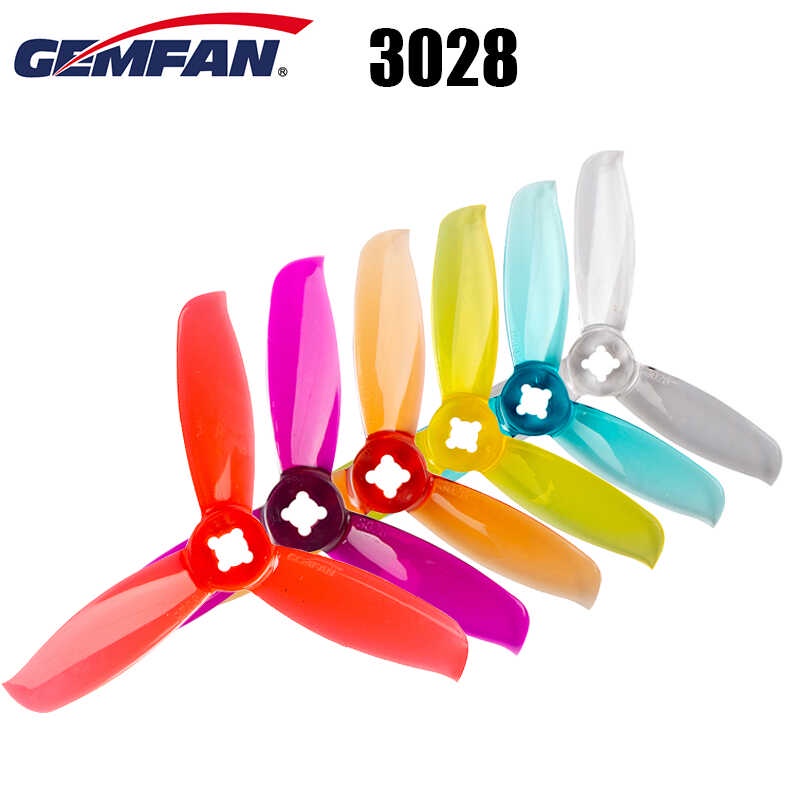 8 pares GEMFAN Windancer 3028 3 pulgada 3-Blade CW CCW PC Propeller FPV ...