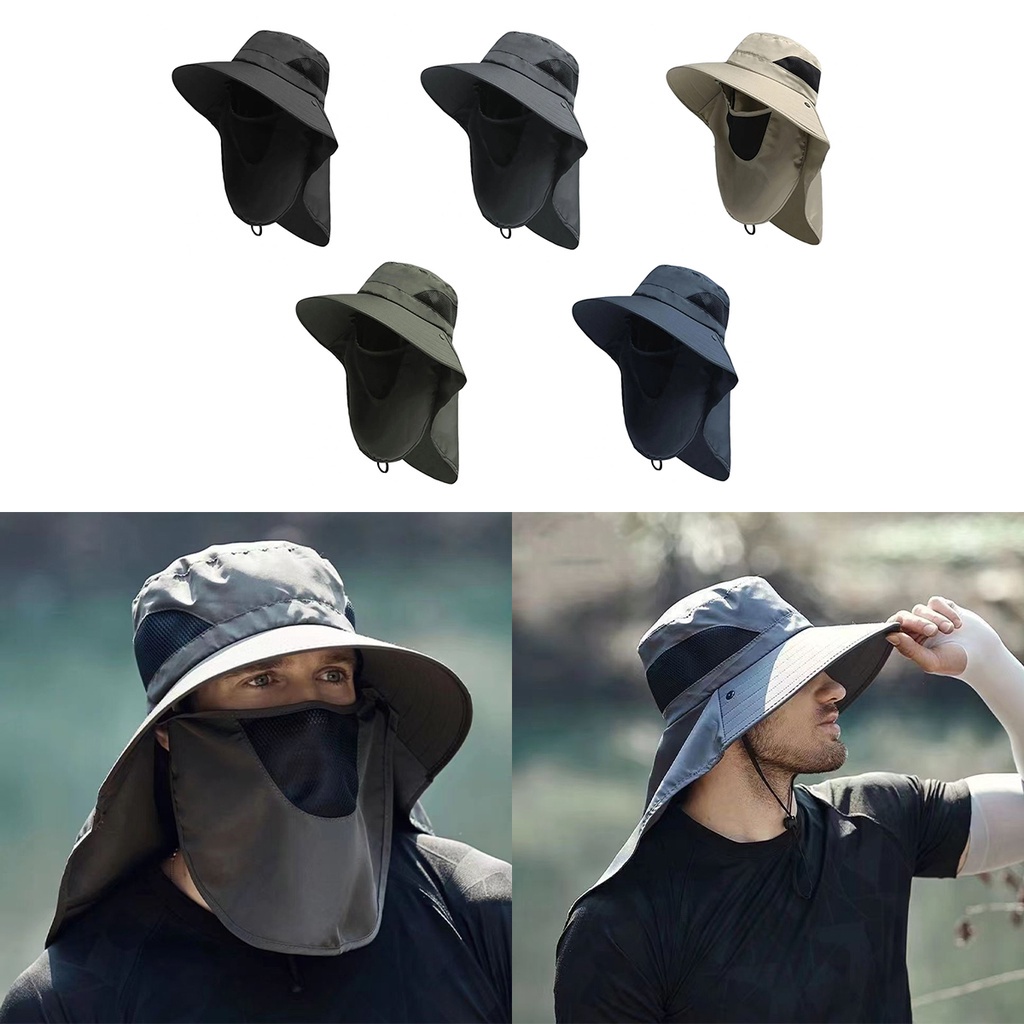 Summer Sun Hats UV Protection Outdoor Hunting Fishing Cap for Men Women ...