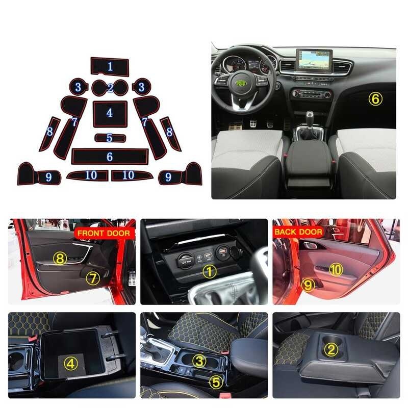 RUIYA Door Groove Mat for Ceed 2018-2022 / XCeed 2020 2021 2022 Car ...
