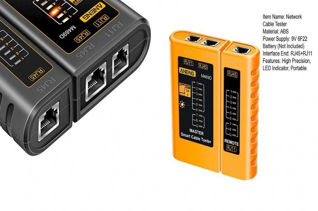 SGW_ Network Cable Tester Two Speed Portable Multifunctional On-Off ...