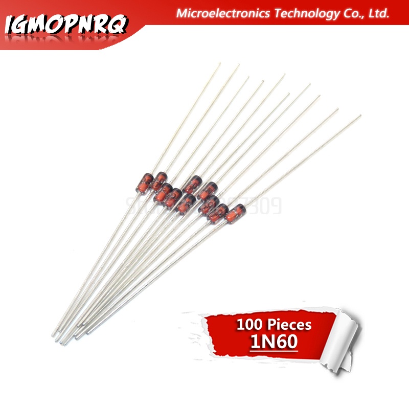 100pcs 1N60 1N60P Schottky Germanium Diode TV Radio FM Detection new ...