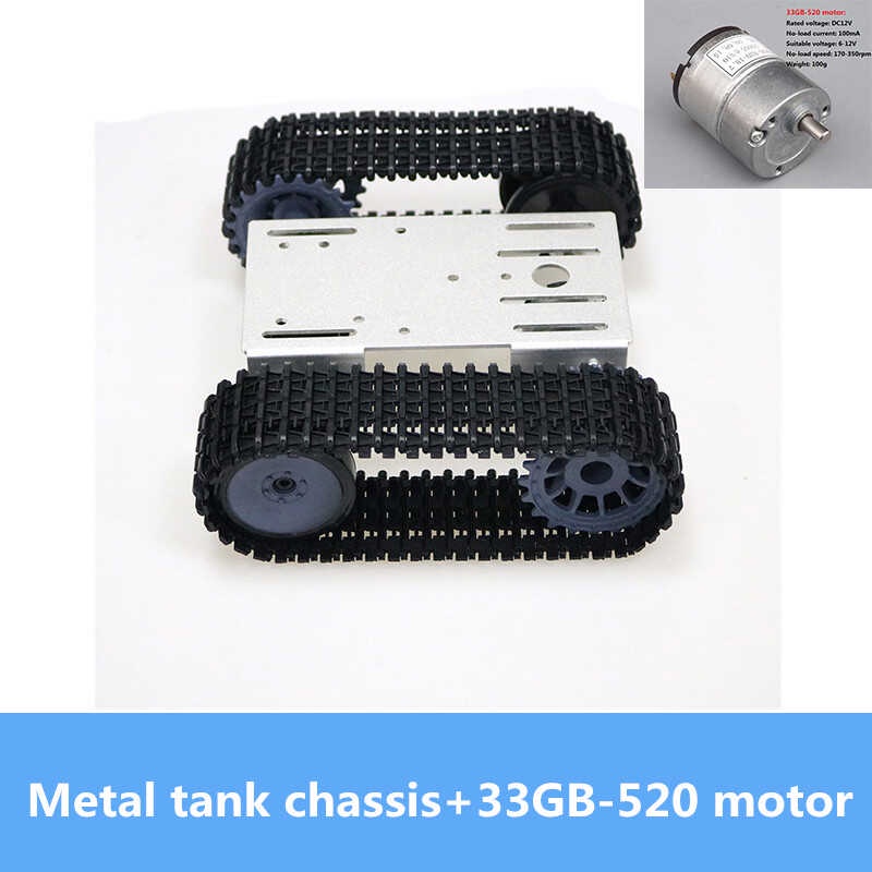 Metal Smart RC Tank Chassis Kit Shock-Absorbing Crawler Robot Sa 33GB ...