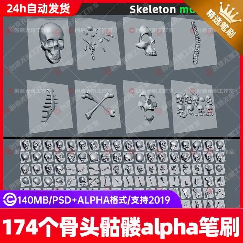 174 types of zbrush basic body types for men and women, masks, bones ...