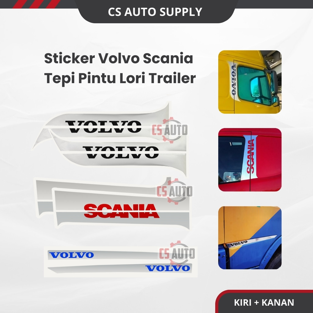 1 Set of Door Edge Stickers Lorry Trailer Volvo Scania Cantaloupe Top ...