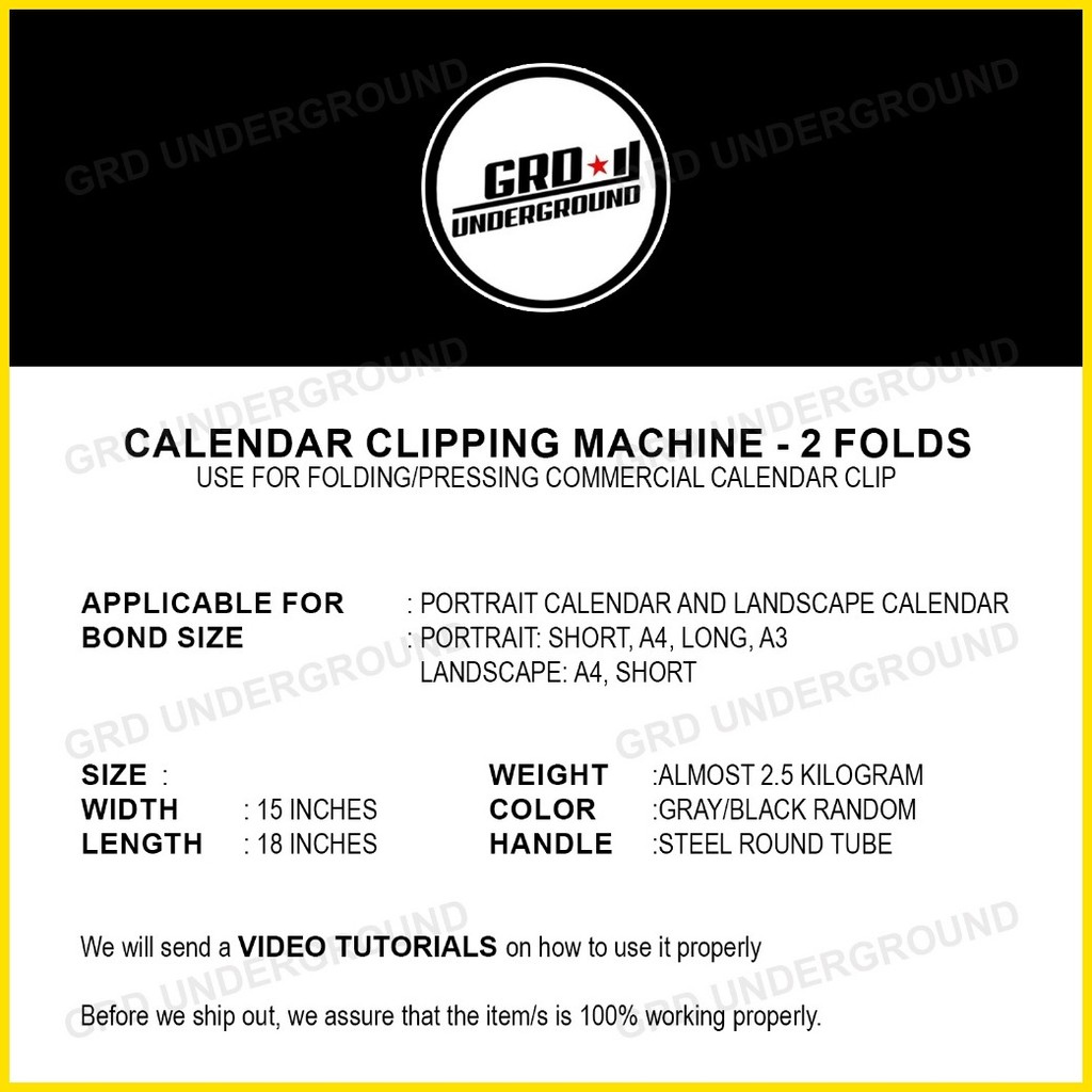 Calendar clipping machine up to A3 SIZE a with Free 2025 calendar ...