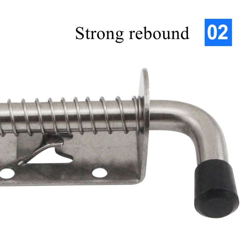Spring Latch Metal Lock Barrel Bolt Heavy Duty Spring Loaded Latch ...