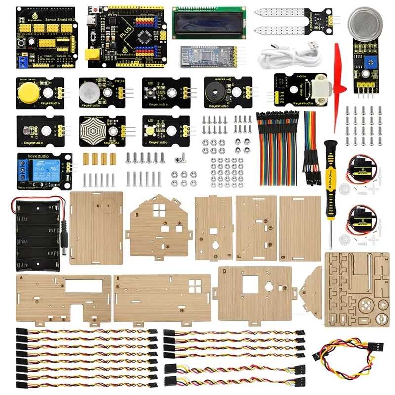 Keyestudio New Smart IOT Home Kit with PLUS Board for Arduino Starter ...