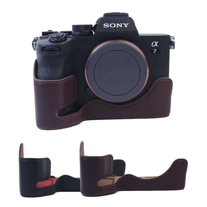 Genuine Leather Half Base Case Cover For Sony A7iv A7s3 A1 A7m4 A7r5 ...