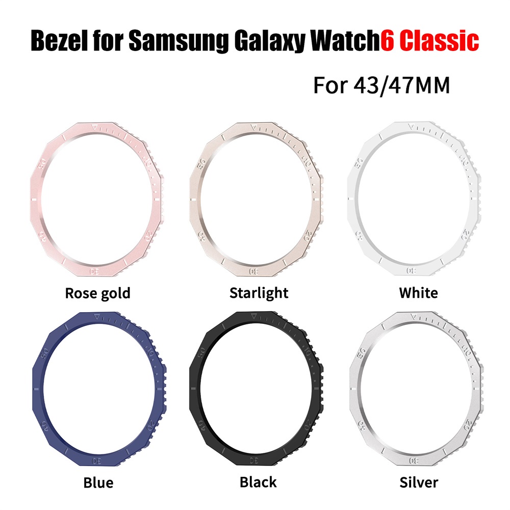 Bezel Ring for Samsung Galaxy Watch 6 Classic 47mm 43mm Time Scale PC ...
