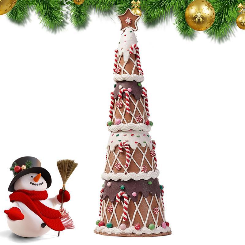 Small Candy Cake Built by PVC Artificial Table Top Christmas Tree ...