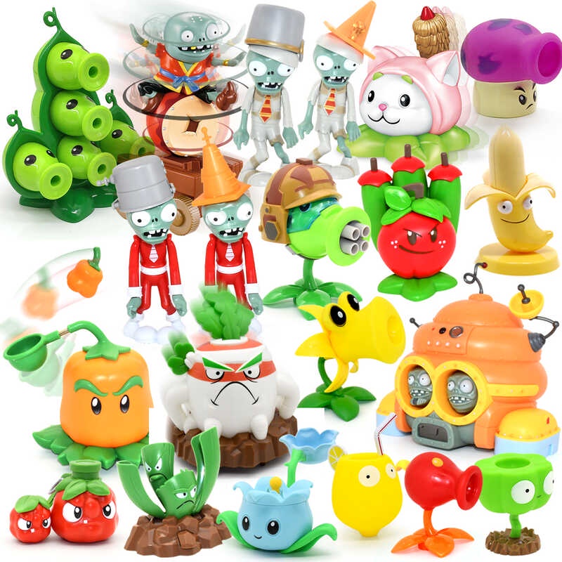 1pcs New PLANTS VS ZOMBIES PVZ 2 Warrior Dolls Shooting Garage Kit Toy ...