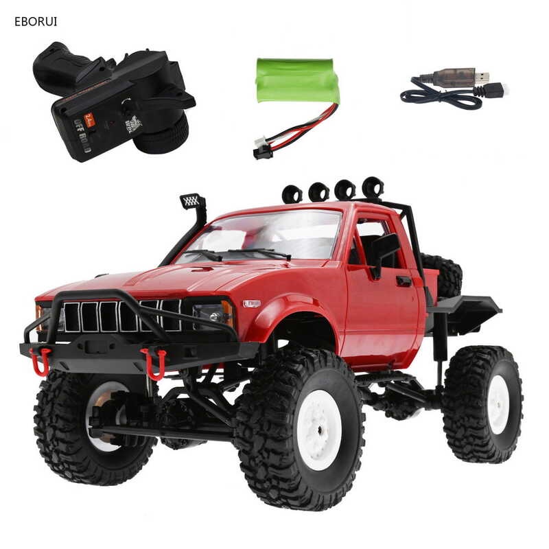 WD WPL C14 RC Truck 1:16 RC Car 2.4G 4Wd Off Road RC Military Truck Rock Crawler Truck With ...