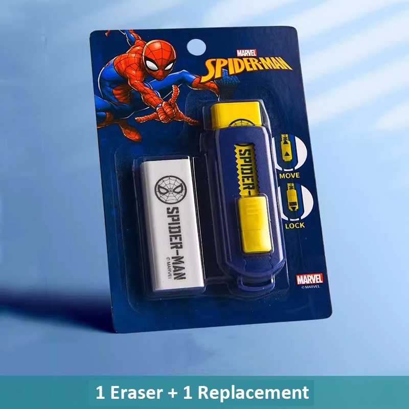 Disney Spider-man Eraser Push-pull lock, anti-slip design | Shopee ...