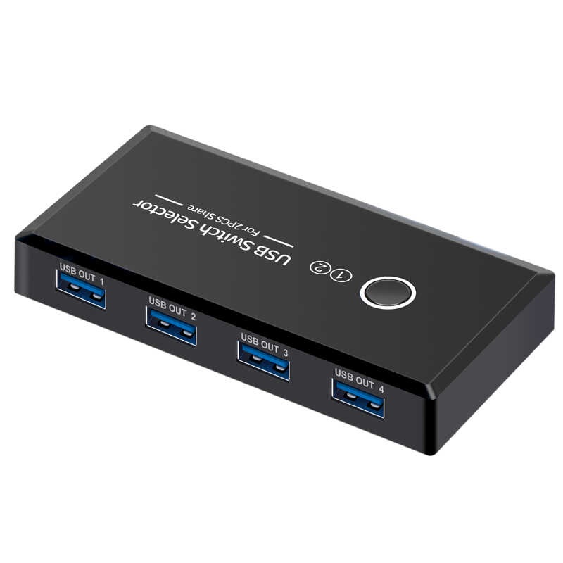 USB 3.0 KVM Switch Selector 2 PC Pagbabahagi Ng 4 USB Devices USB 2.0 ...