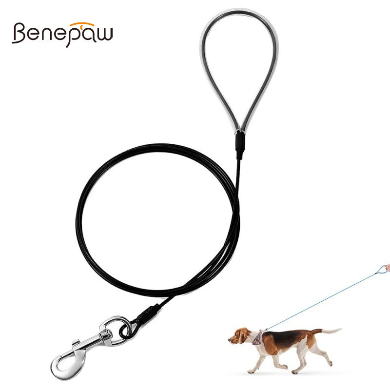 Benepaw Chew Proof Dog Leash Made of Coated Wire Rope Suitable for Any ...