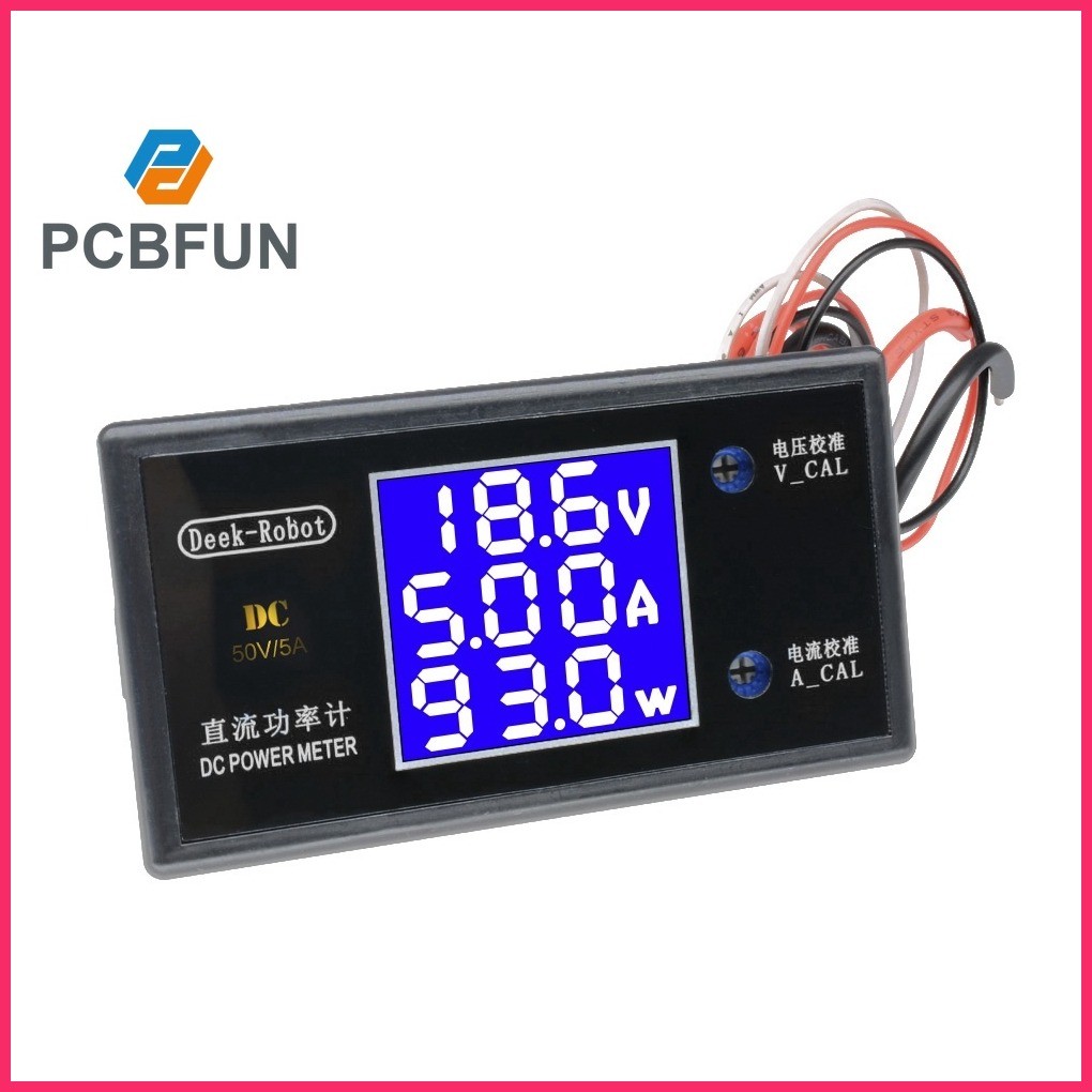 ๑ § Pcbfun New Dc 50V 5A 250W Digital Lcd Voltmeter Ammeter Voltage ...