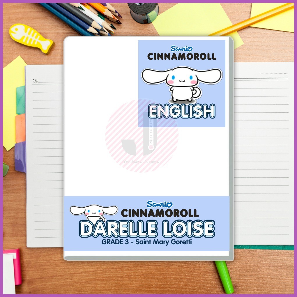 CINNAMOROLL Design NAME AND SUBJECT NOTEBOOK STICKER LABELS | SANRIO ...