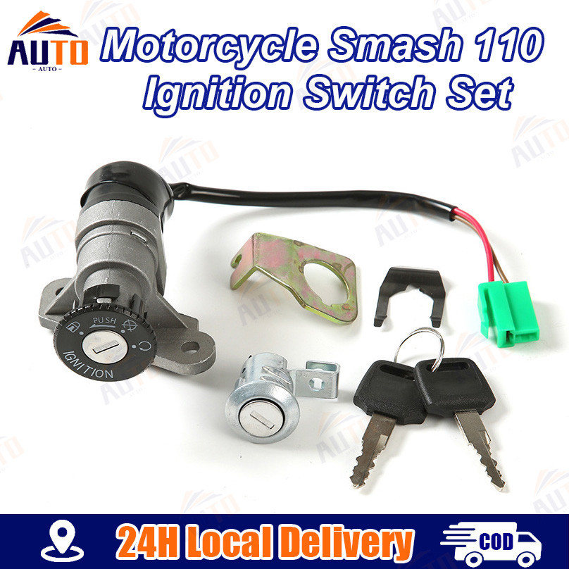 Suzuki Smash 110 / Smash115 Anti-Theft Ignition Set with Seat Lock ...