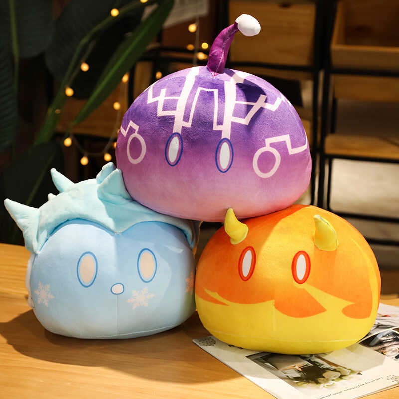 35-45Cm Kawaii Genshin Impact Slime Game Plush Toy Stuffed Cartoon Geo ...