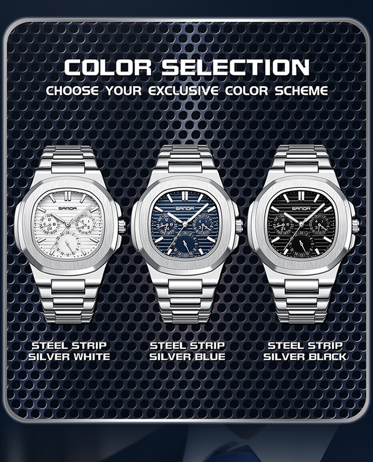 Sanda Men Direction Thread Business Leisure Fashion Single Calendar ...