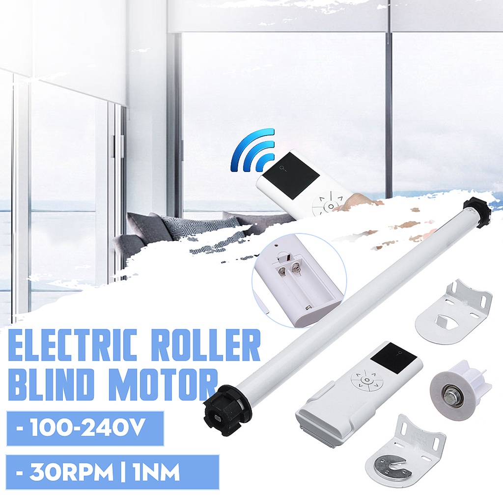 DC 24V 25mm Remote Control Electric Roller Blind Shade Tubular Motor ...