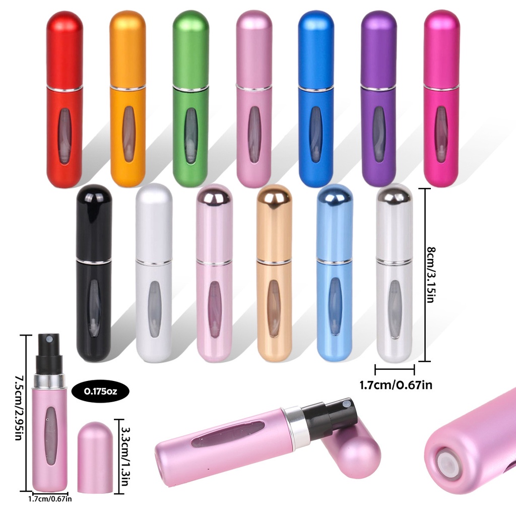 5 PCS Perfume Spray Bottle, Portable Perfume Atomizer Refillable Mini ...